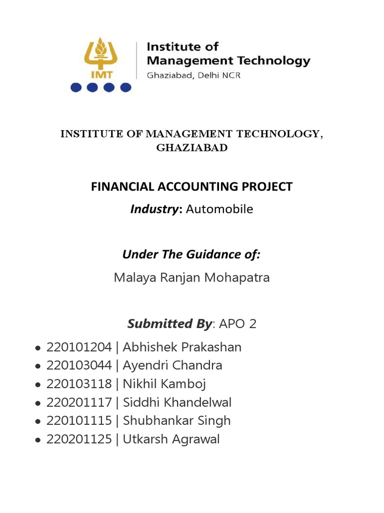 Financial Accounting Project by Apo 2 | PDF | Financial Audit | Equity ...