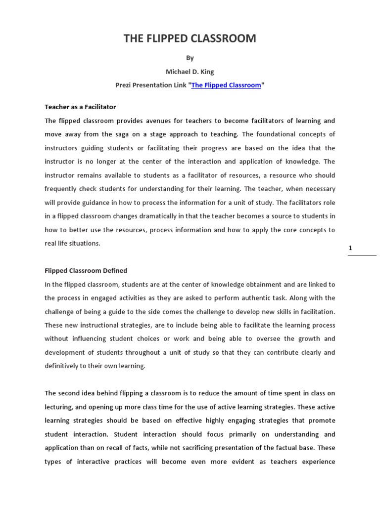 The Flipped Classroom | PDF | Educational Technology | Learning