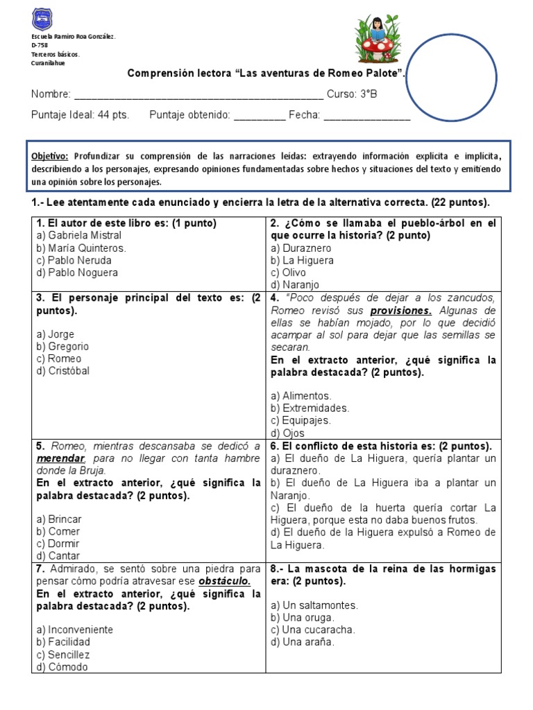 Las Aventuras de Romeo Palote Prueba | PDF