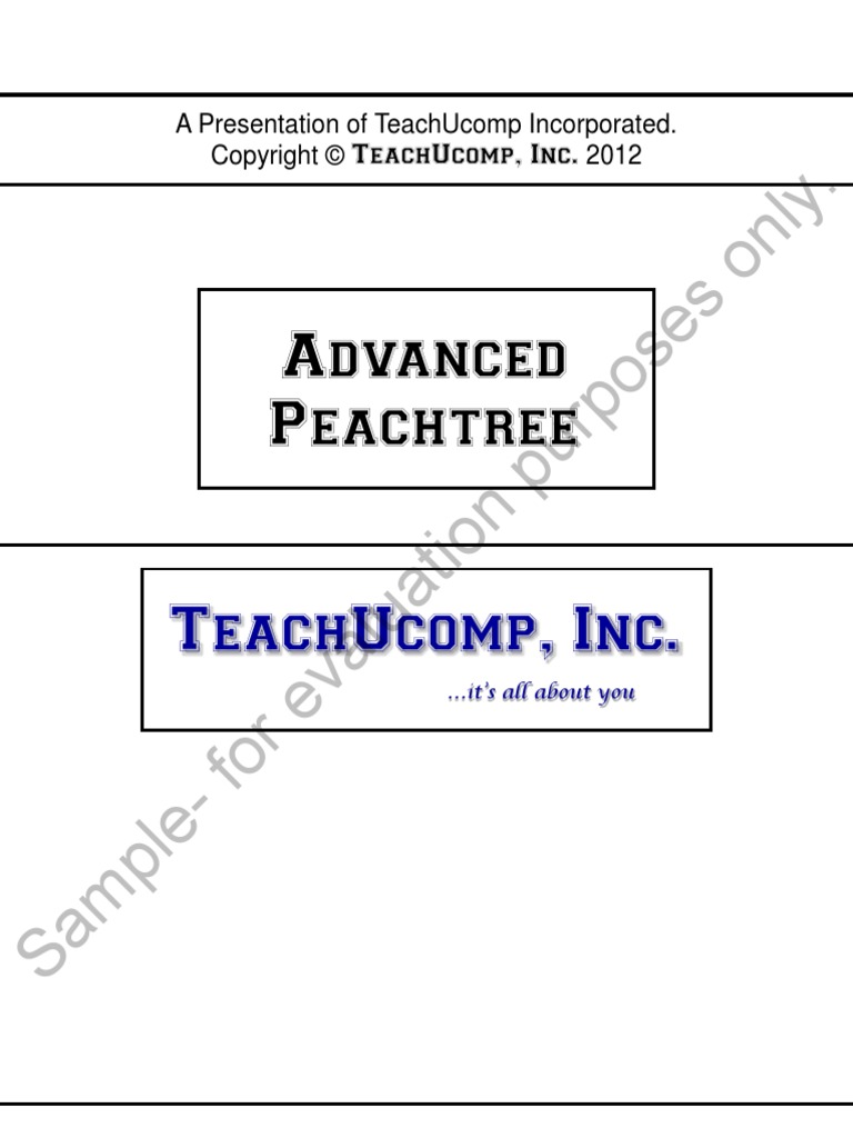 Peachtree | PDF | Taxes | Invoice