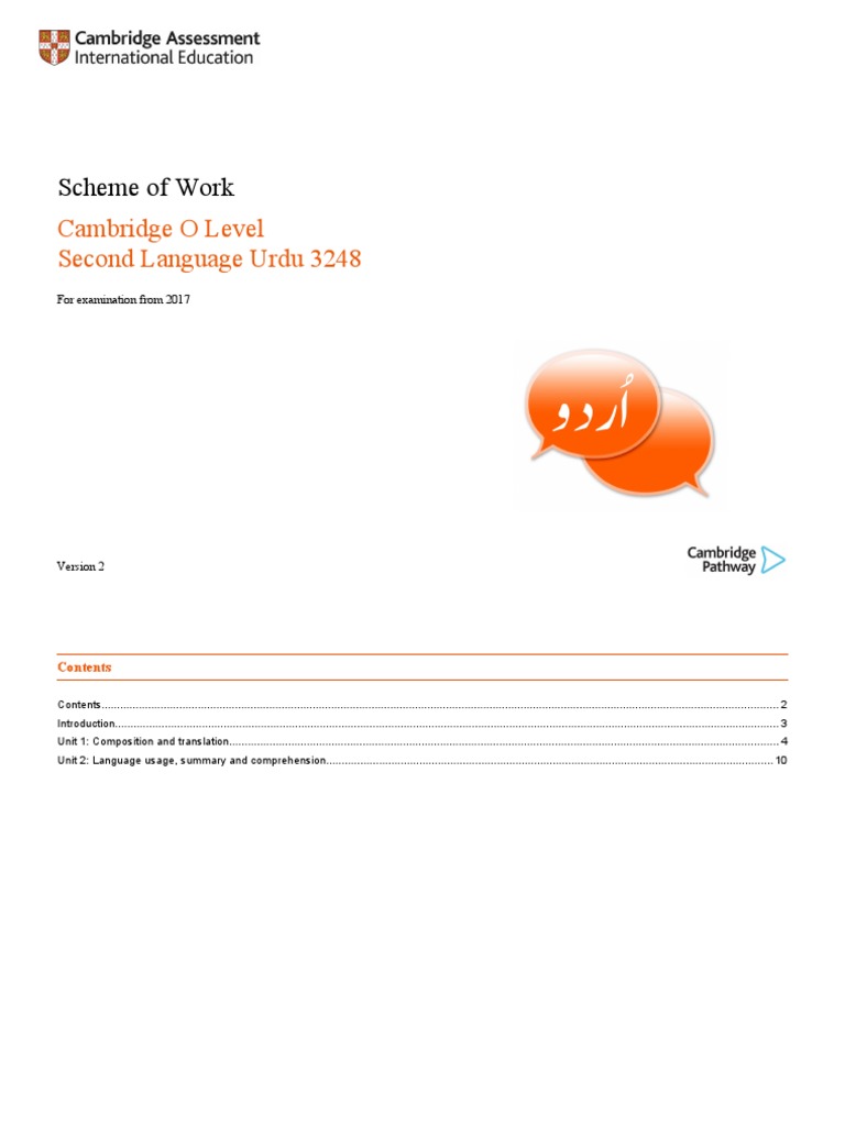 3248 Scheme of Work (For Examination From 2017) | PDF