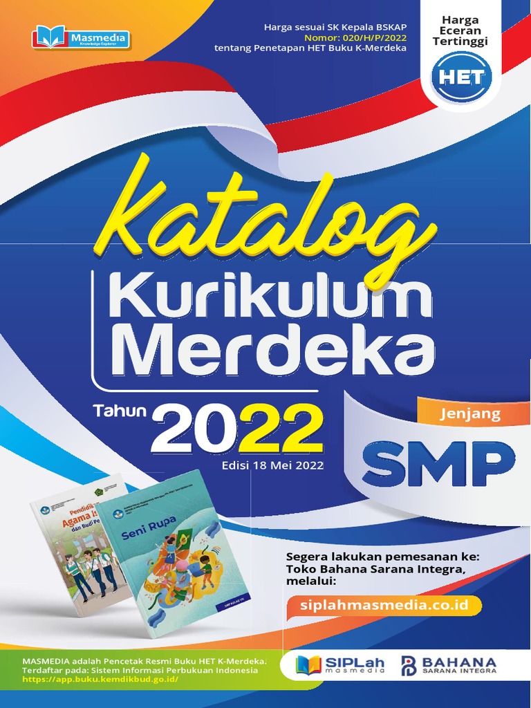 Katalog Buku HET - K-Merdeka SMP 2022 | PDF