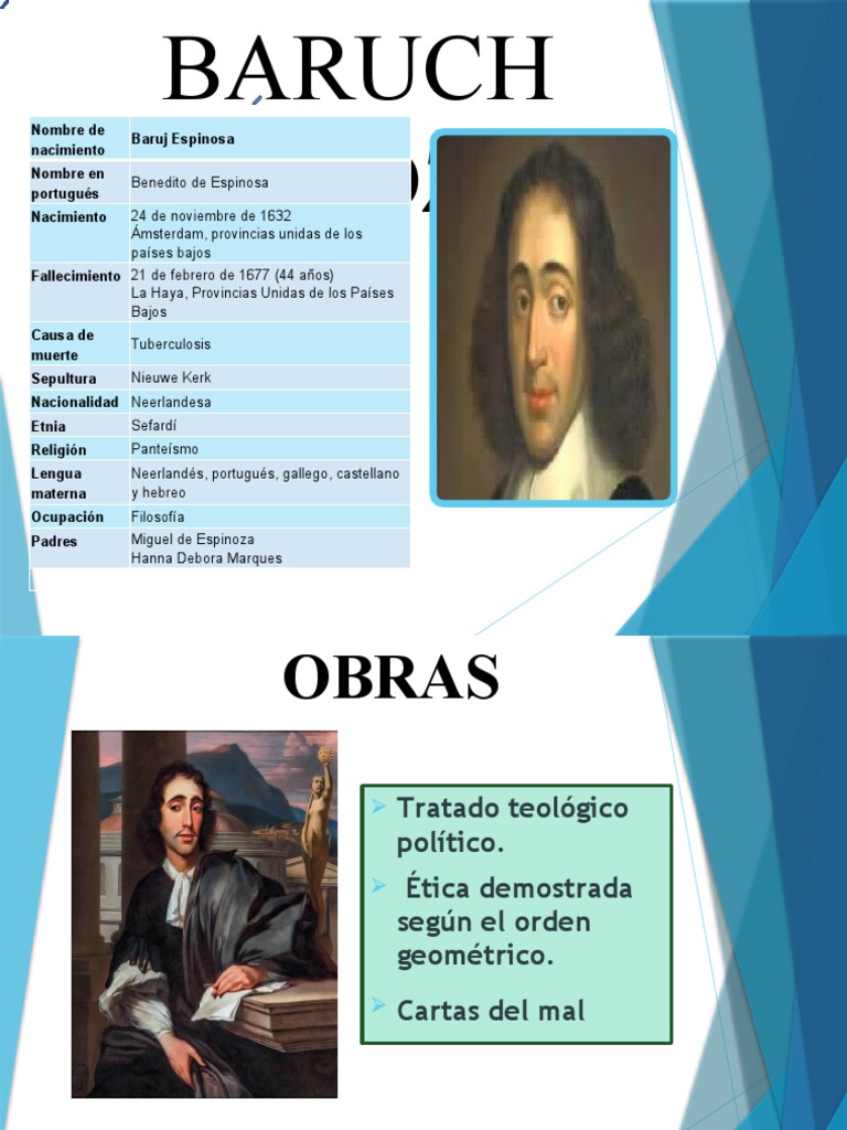Biografia Baruch Spinoza | PDF | Ciencias sociales | Filosofía