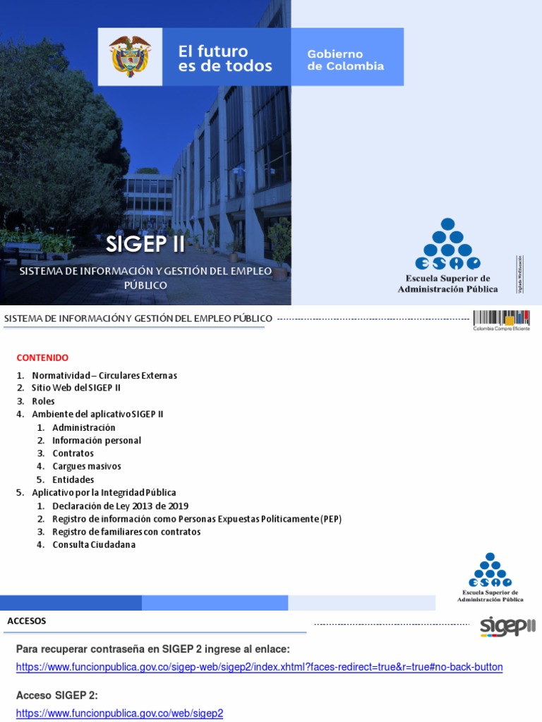 Sigep Ii | PDF | Servidor (Computación) | Servicio Civil