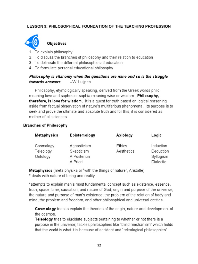 Exploring the Philosophical Foundations and Branches of Philosophy ...