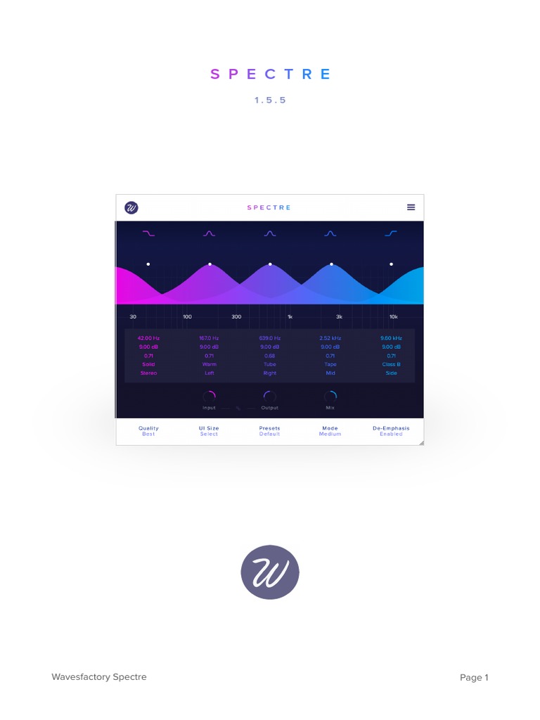Spectre User Manual | PDF | Equalization (Audio) | Distortion