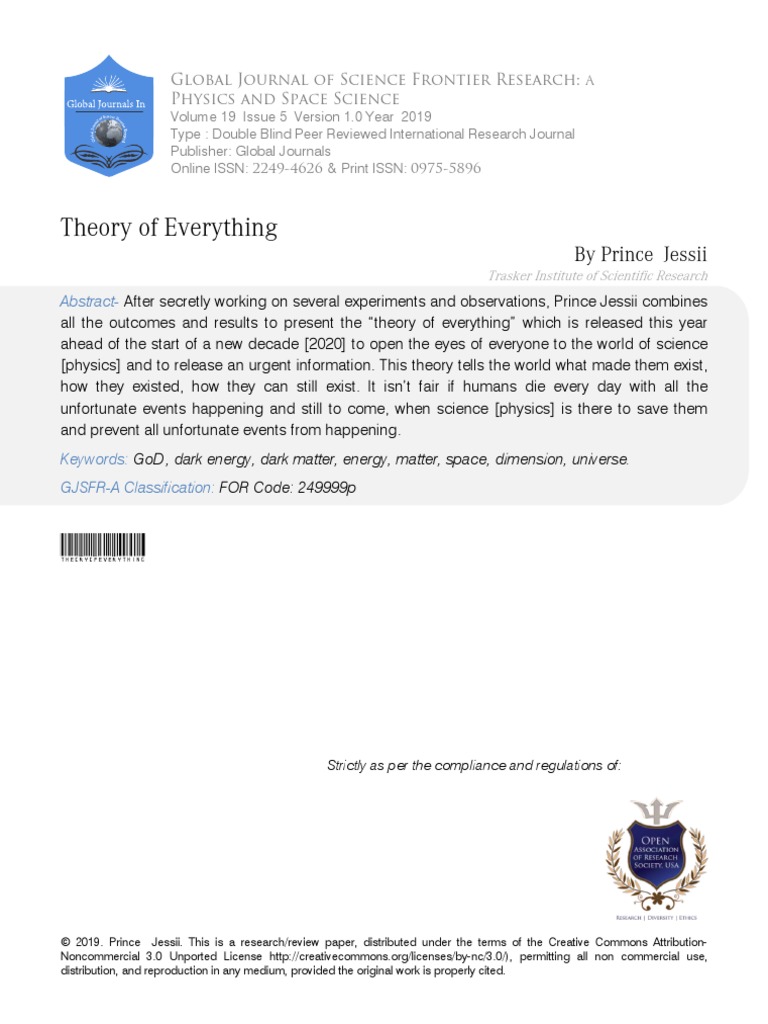 Theory of Everything: Theoryofeverything | PDF | Matter | Electron