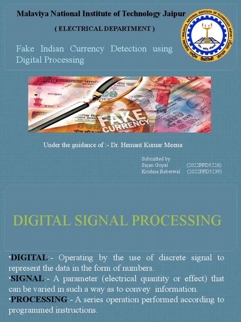 Indian Currency Detection Using Digital Processing | PDF | Counterfeit | Currency