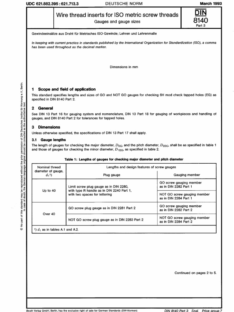 Din 8140-3-1993 | PDF
