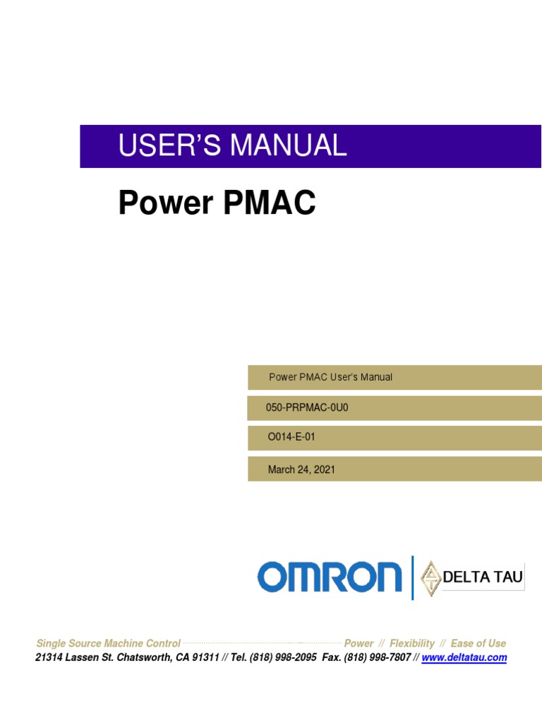 Power PMAC Users Manual | PDF | Electric Motor | Central Processing Unit