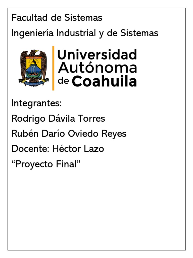 Proyecto Final... (TSG) | PDF