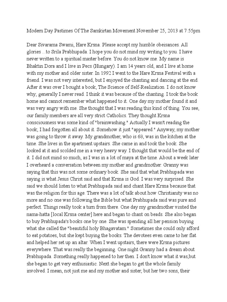 A Family's Inspiring Journey into Krishna Consciousness Sparked by a ... A Family's Inspiring Journey into Krishna Consciousness Sparked by a ...