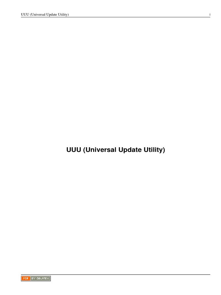 UUU (Universal Update Utility) | PDF | Booting | Pointer (Computer Programming)