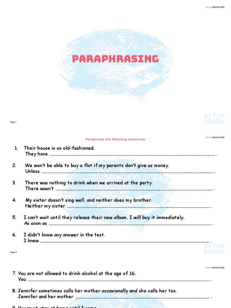 AfterSchool Paraphrasing | PDF | Art