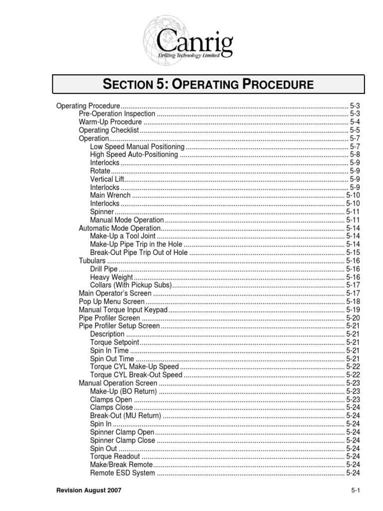Manual Canrig 5 | PDF | Programmable Logic Controller | Elevator