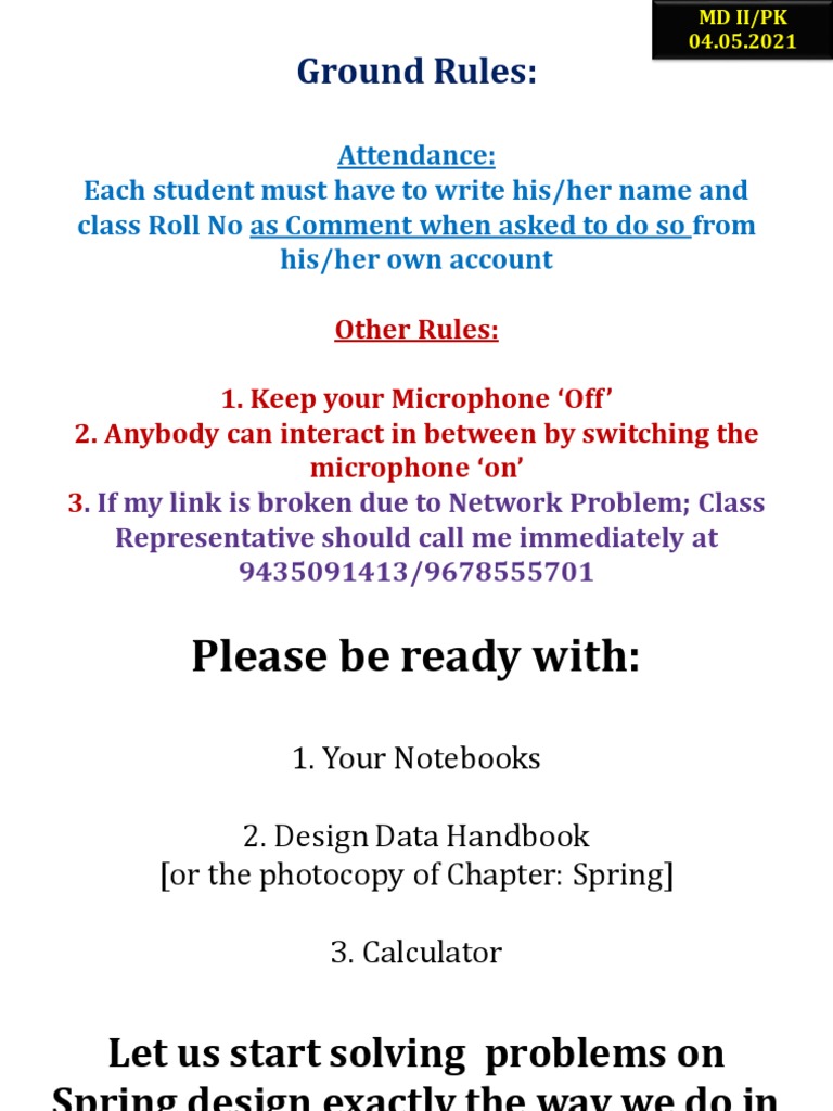 Class 3 Helical Spring Design | PDF | Valve | Young's Modulus