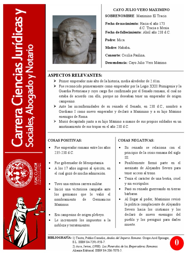 Biografía Maximino El Tracio. | PDF | Historia