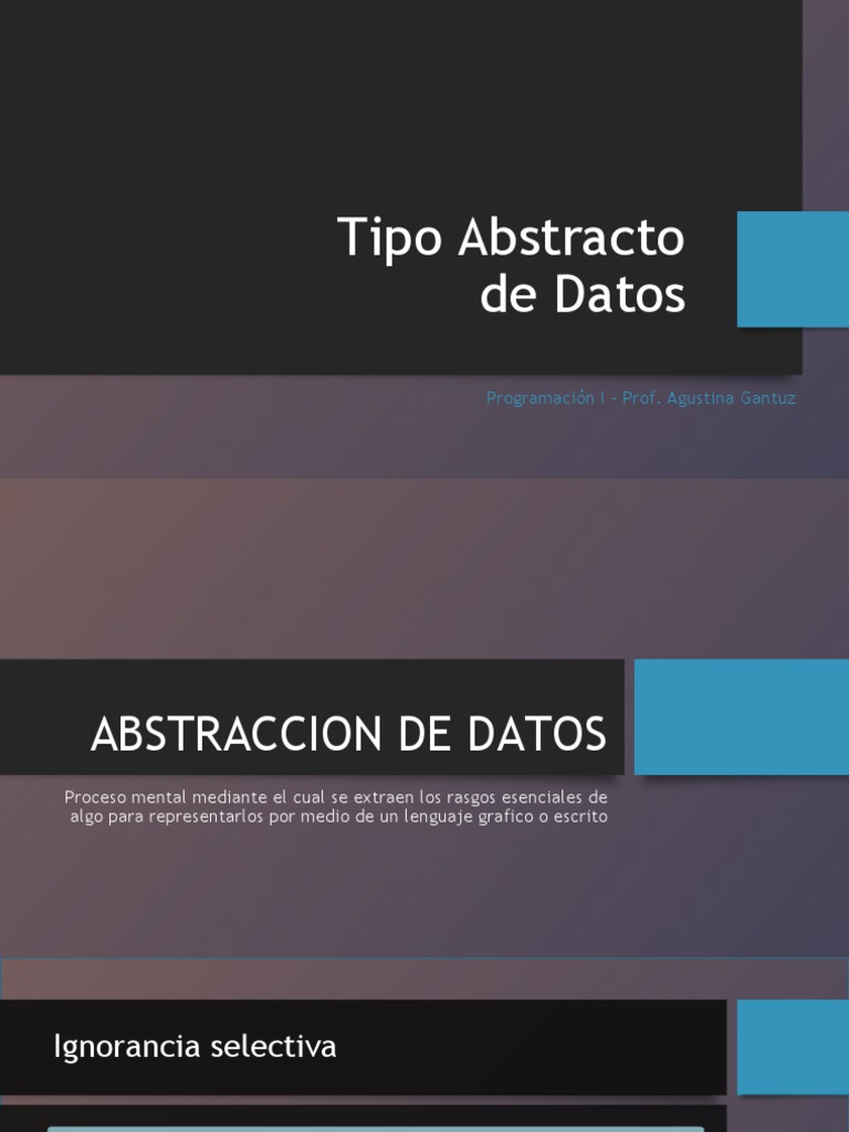 01 - Tipo Abstracto de Datos | PDF