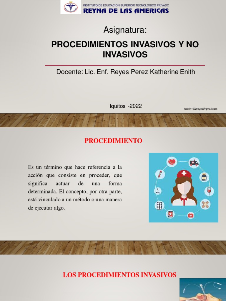 Procedimientos Invasivos y No Invasivos S1 | PDF