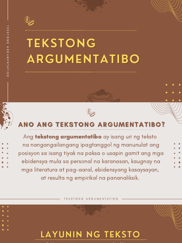 Tekstong Argumentatibo | PDF