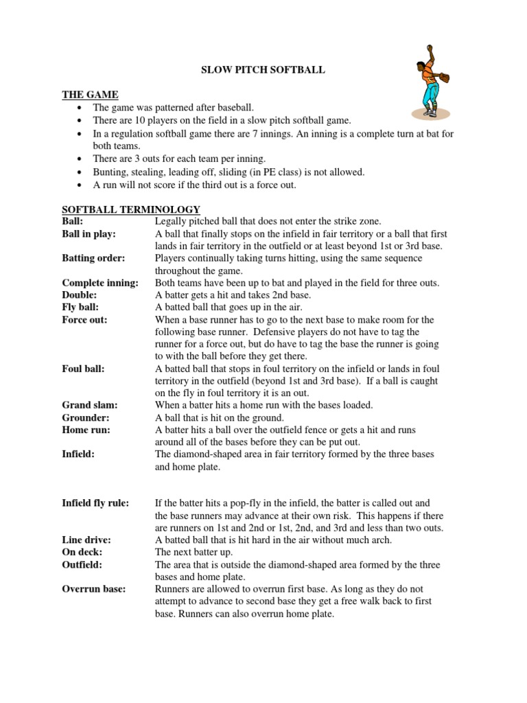 Softball | PDF | Baseball Field | Softball