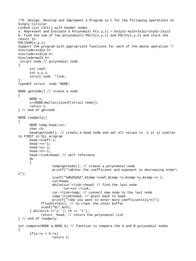 9 Polynomial | PDF | Algebra | Software Development