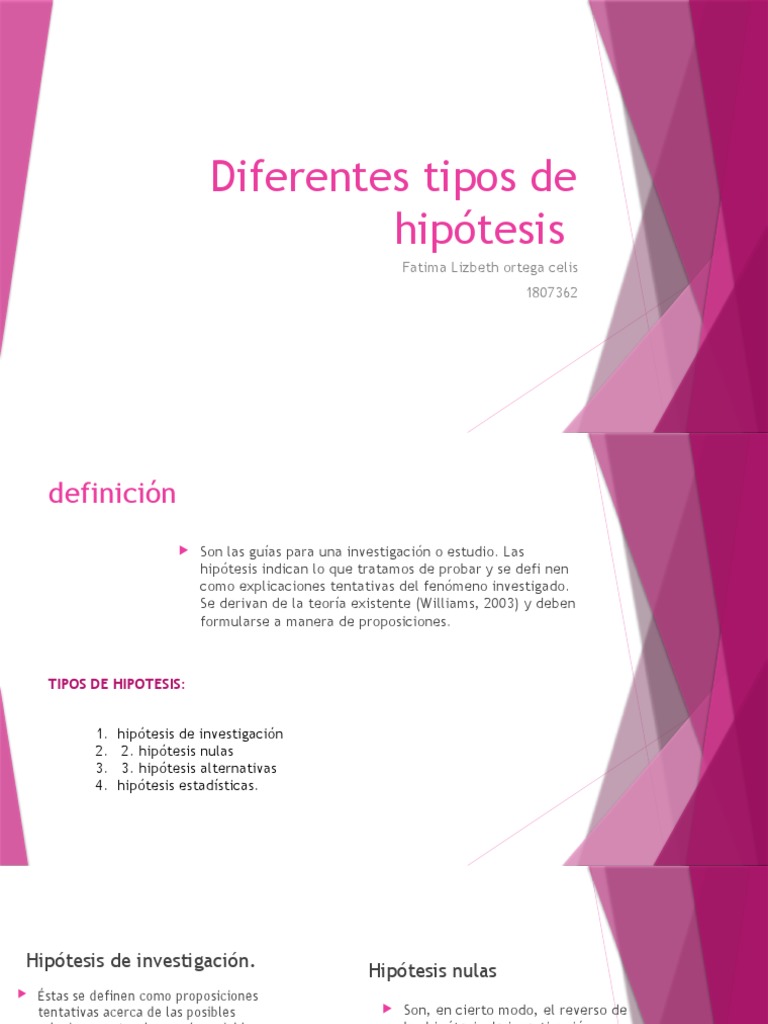 Diferentes Tipos de Hipótesis | PDF