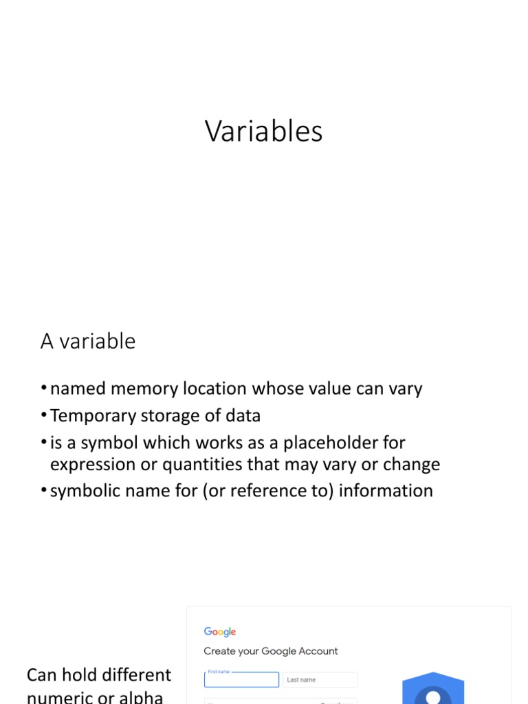 Variables Pdf Pdf Data Type Integer Computer Science