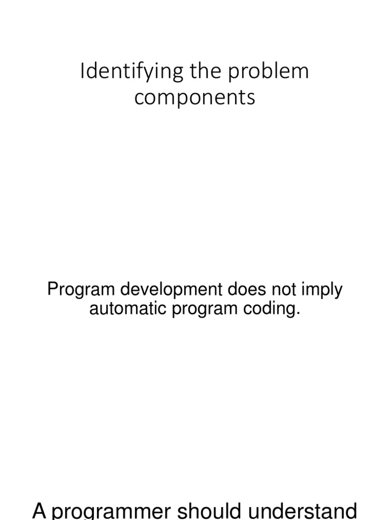Identifying The Problem PDF | PDF