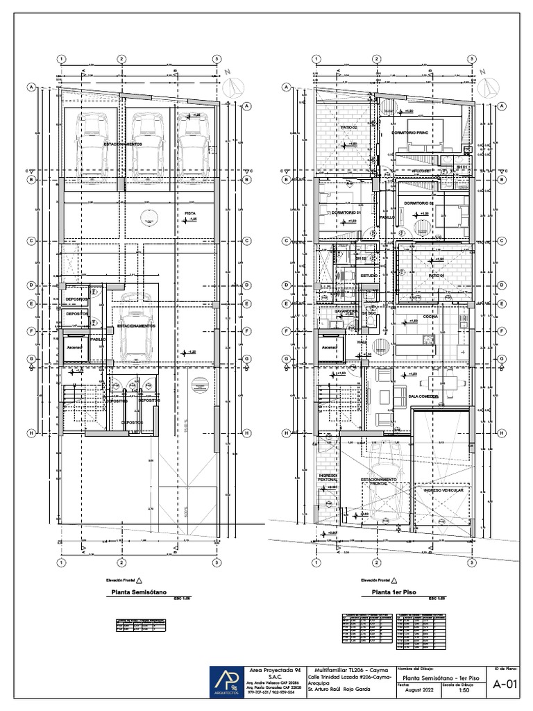 Planos Multifamiliar TL206 Cayma | PDF