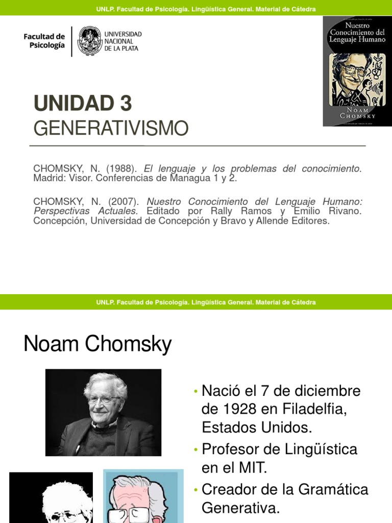 Teoría Generativa de Chomsky en Lingüística | PDF | Lingüística | Mente
