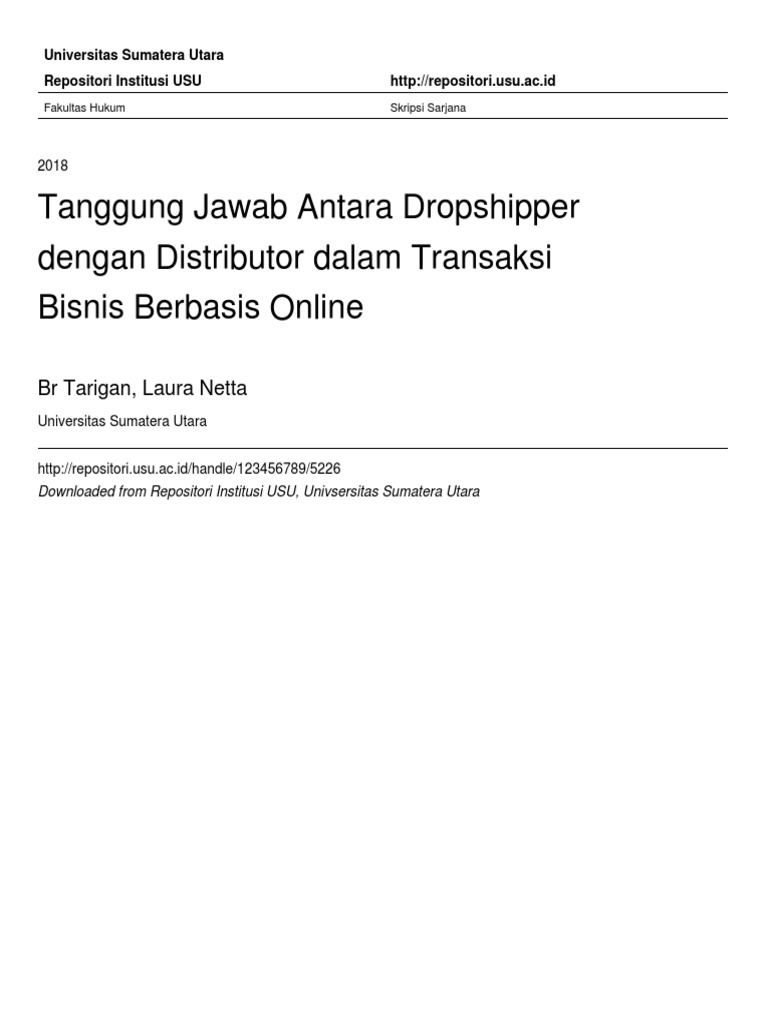 Tanggung Jawab Dropshipper & Distributor | PDF | Karier & Perkembangan ...