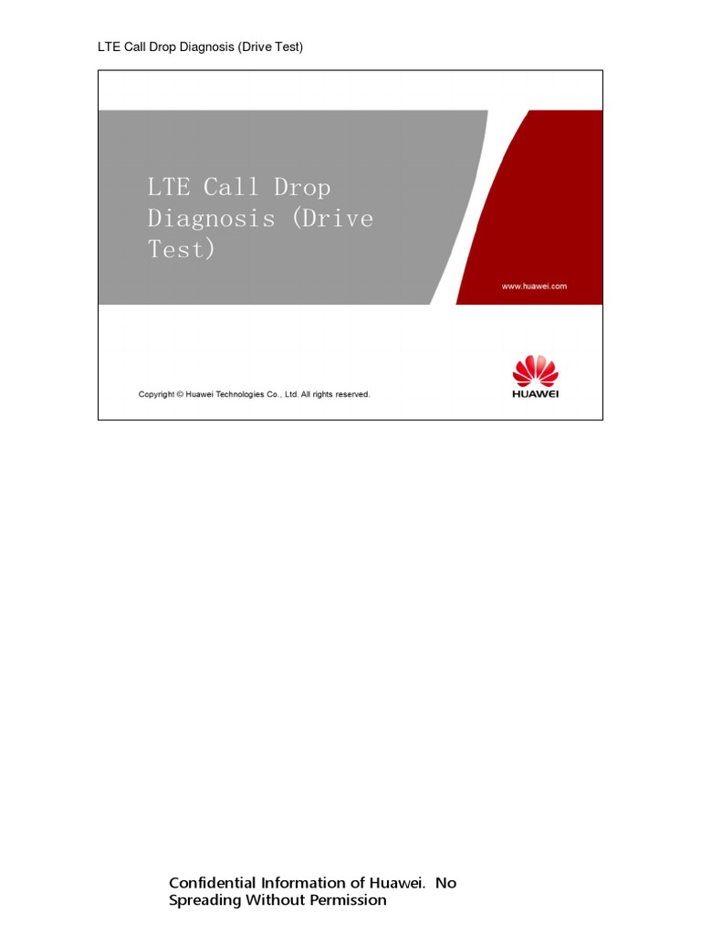 Huawei LTE Call Drop Diagnosis (Drive Test) | PDF | Mobile Technology ...