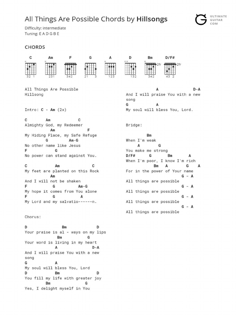 All Things Are Possible Chords | PDF
