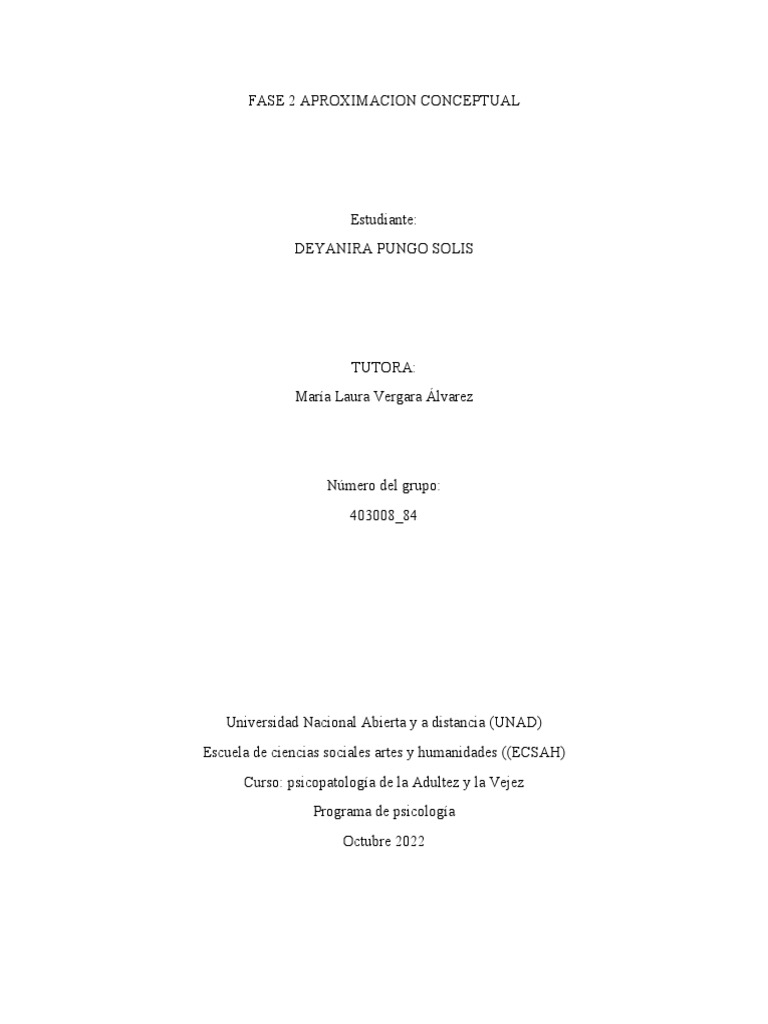 Aproximacion Conceptual Deyanira Oungo | PDF | Adultos | Vejez