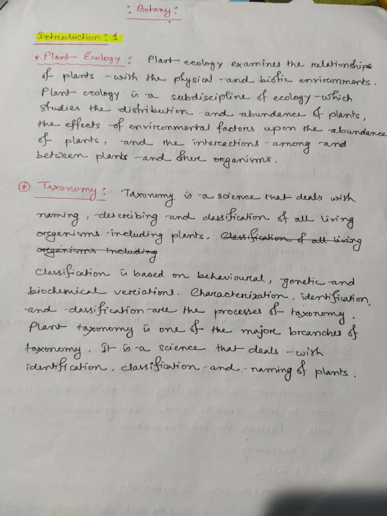Botany 4th Sem Unit 1 | PDF