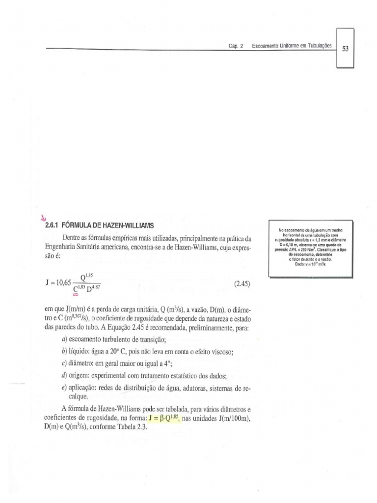 Hazen-Williams e Fair-Whipple-Hsiao - 2 | PDF