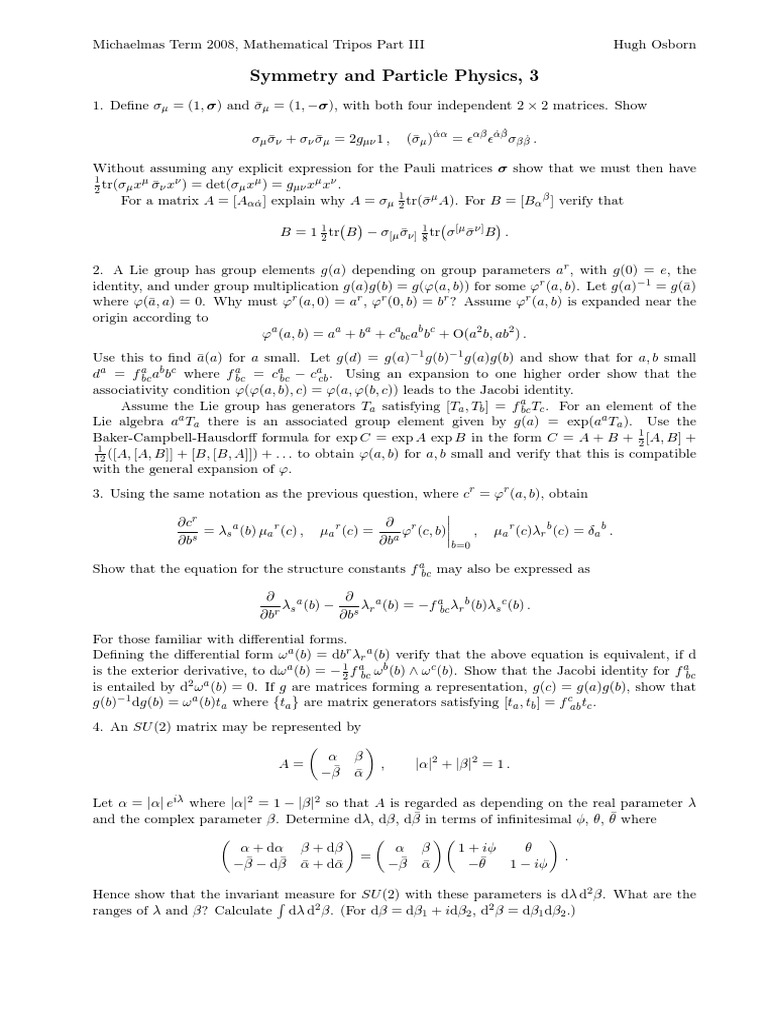 S3 Prob | PDF | Matrix (Mathematics) | Exponential Function