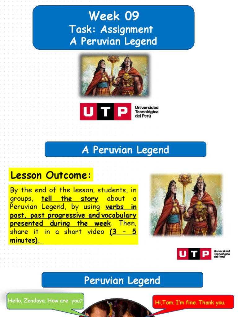 Week 09 - Task Assignment - A Peruvian Legend | PDF | Linguistics | Grammar