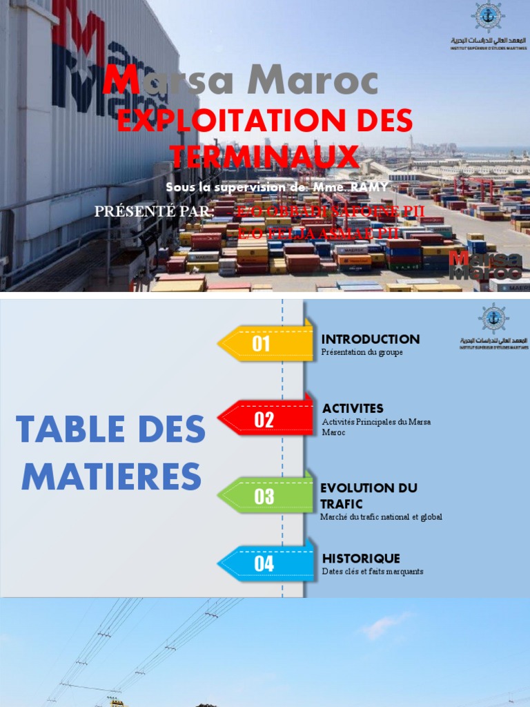 Exploitation Des Terminaux Par Marsa Maroc | PDF | Maroc | Transport de ...