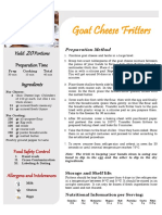 Kitchen Prep Sheet | PDF