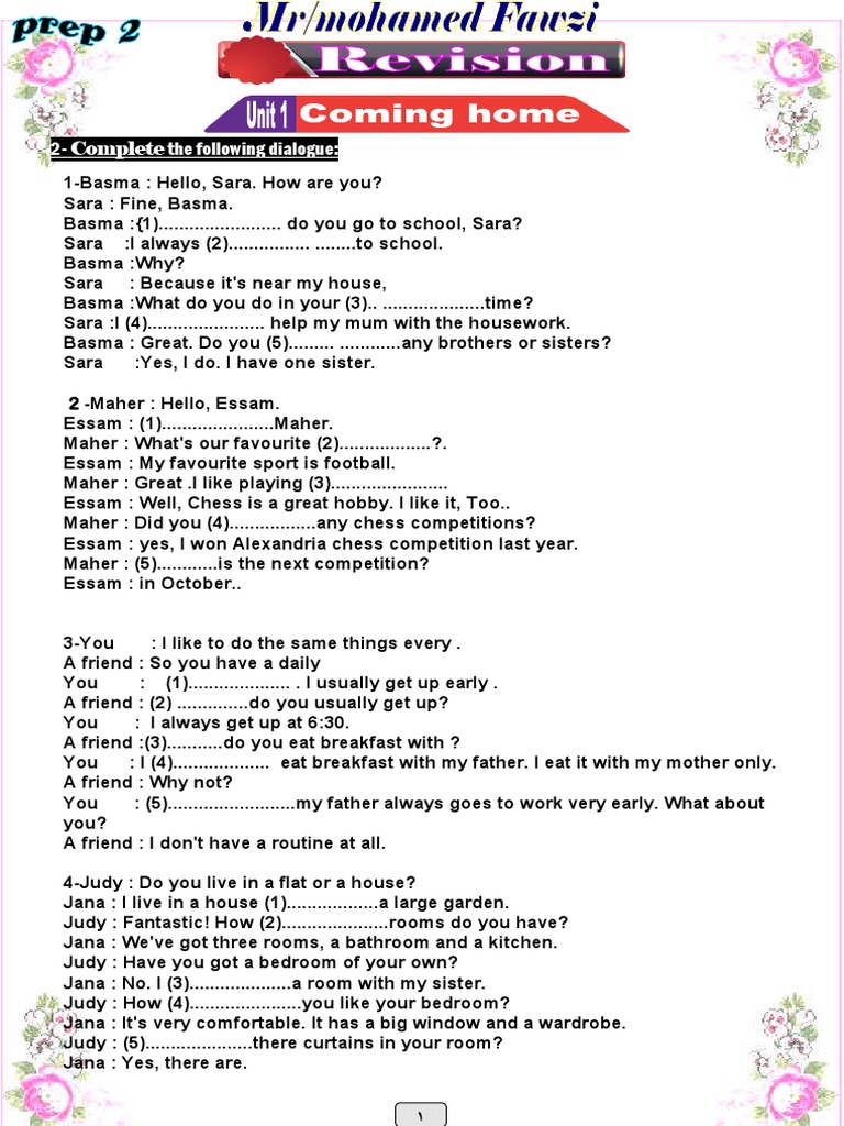 The Following Dialogue Complete - 2 | PDF