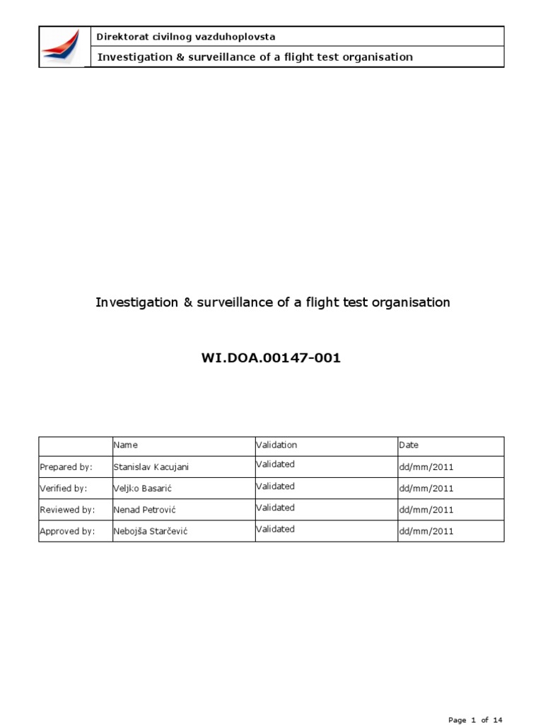 Flight Test Org Investigation | PDF | Flight Test | Calibration