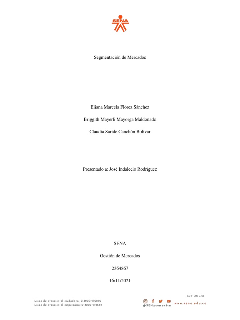 Segmentacion Del Mercado Pdf Mercado Economía Producto Negocio