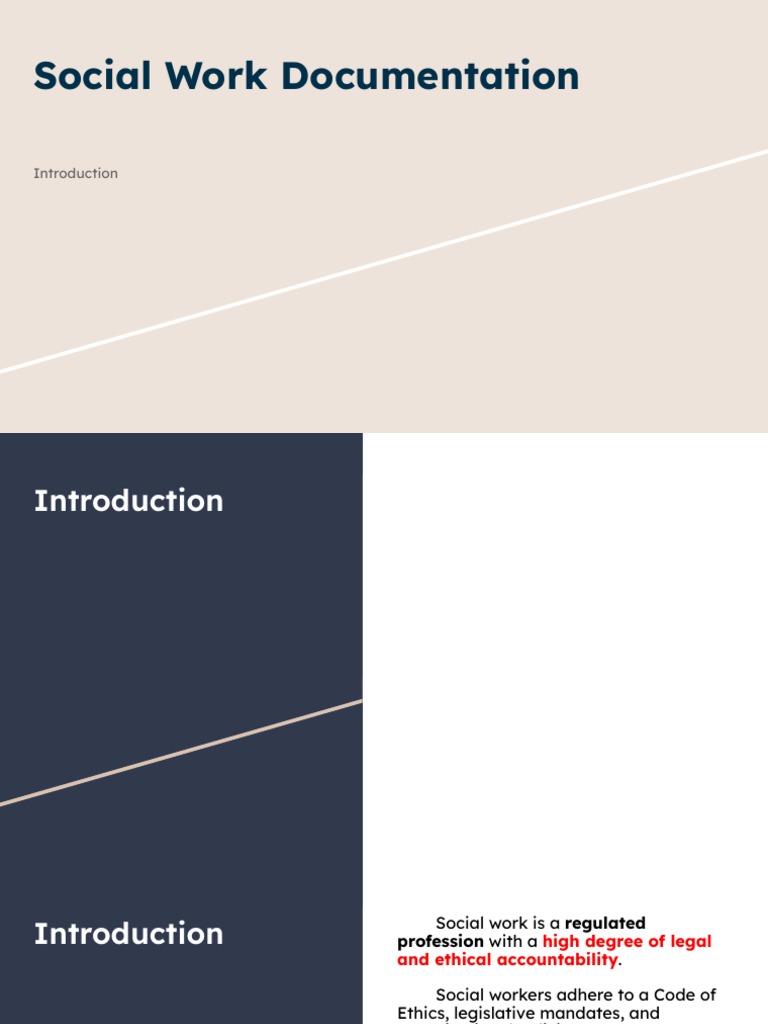 Social Work Documentation - Week 1 | PDF | Social Work | Outsourcing