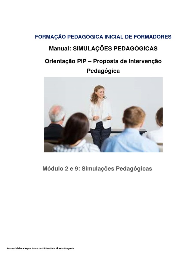 Simulações Pedagógicas para Formadores | PDF | Pedagogia | Aprendizado