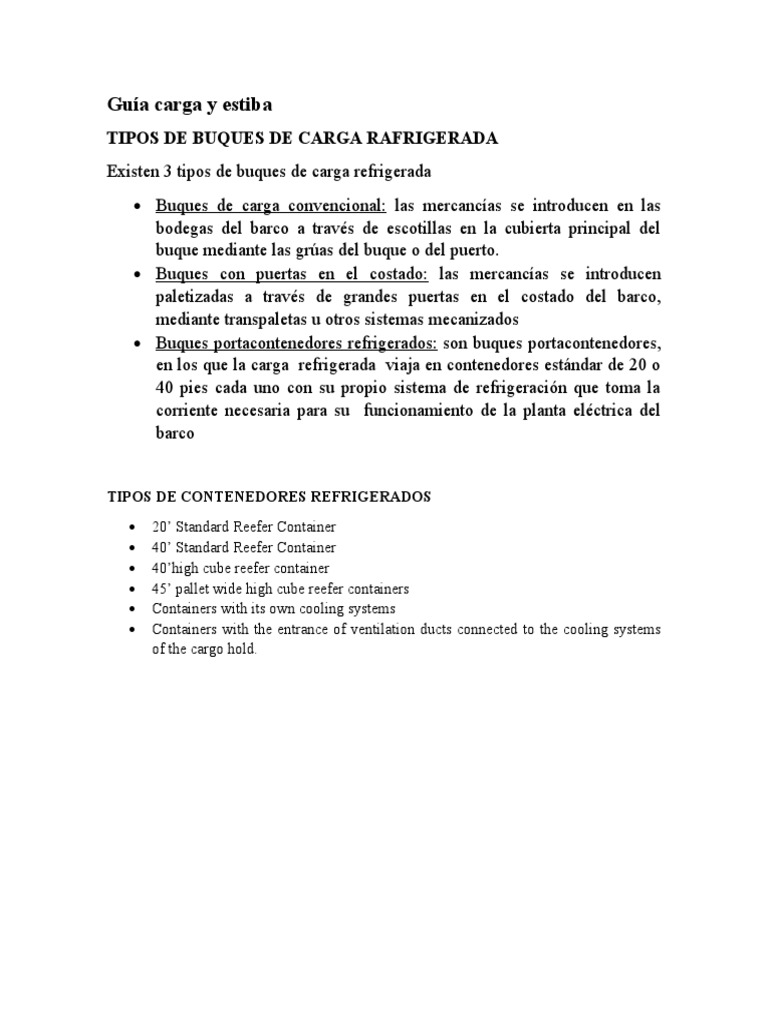 Guía completa sobre tipos de buques de carga refrigerada y contenedores ...