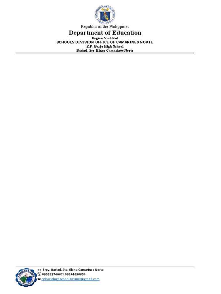 Header and Footer of School | PDF