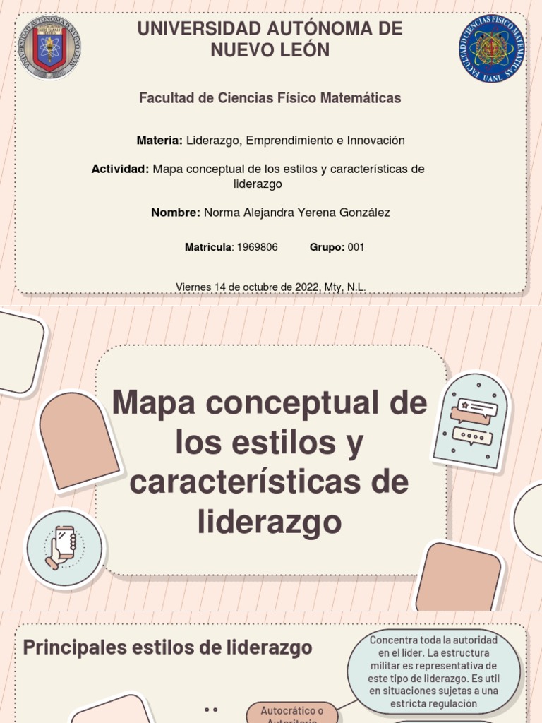 Evidencia 3 - Mapa Conceptual de Los Estilos y Caracteristicas de Liderazgo | PDF | Liderazgo ...