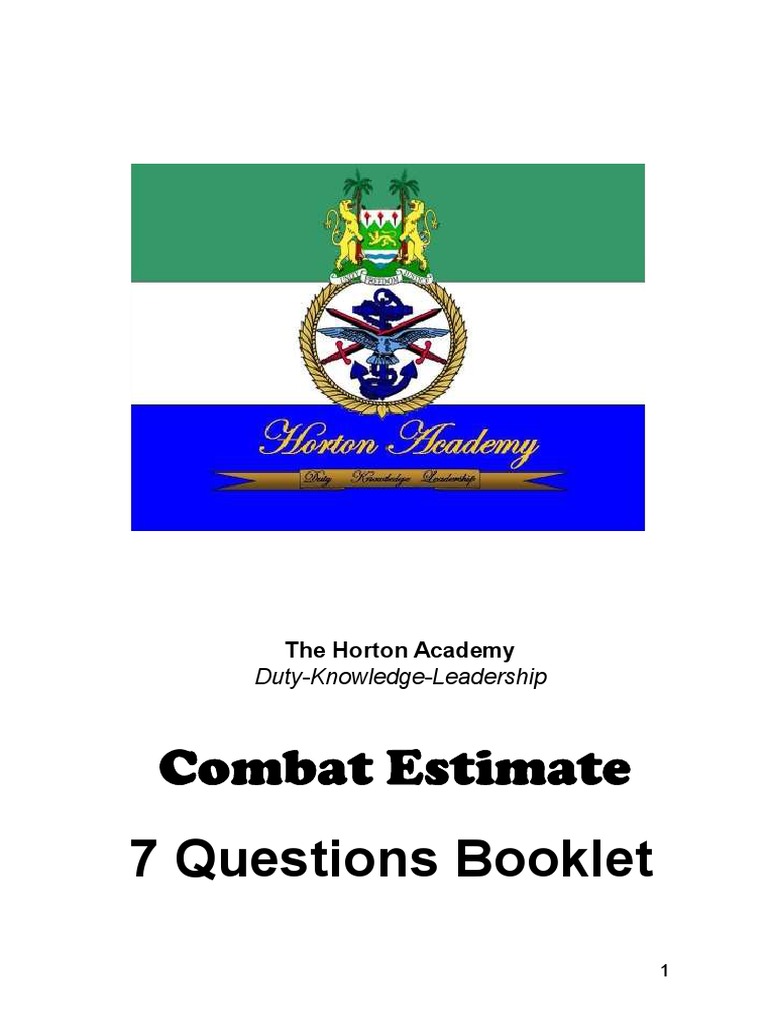 Doctrine - 7 Questions Handbook | PDF | Reconnaissance | Decision Making
